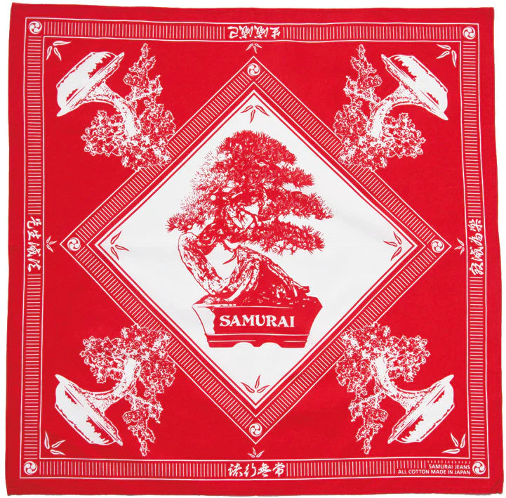 Samurai "Bonsai" Bandana - Red [SJ-Bandana-01]
